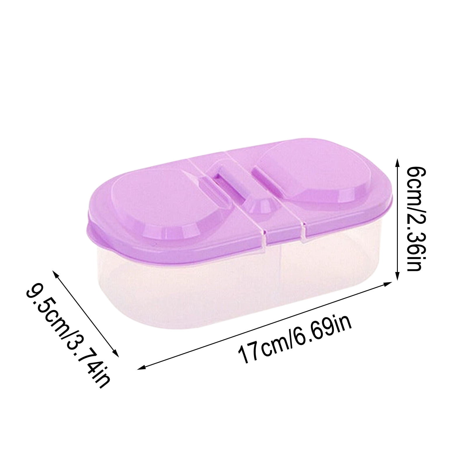 Refrigerator Snack Containers 2 compartment Food Storage: Cover Food ...