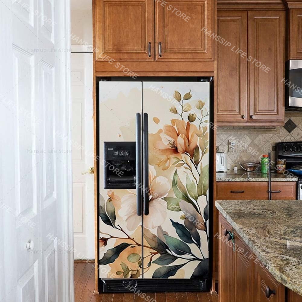 Refrigerator Sticker Decal Mural Waterproof PVC Fridge Door Covering ...