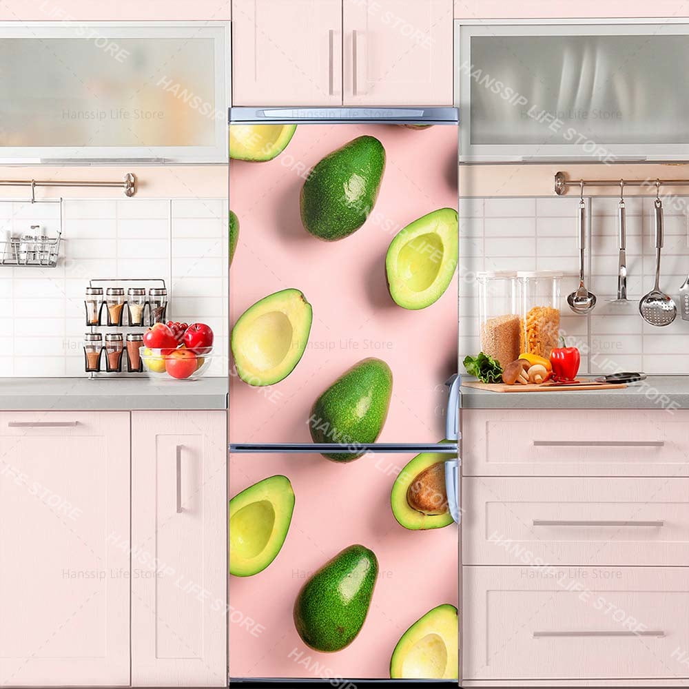 Refrigerator Sticker Decal Mural Waterproof PVC Fridge Door Covering ...