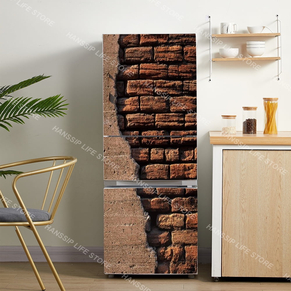 Refrigerator Sticker Decal Mural Waterproof PVC Fridge Door Covering ...