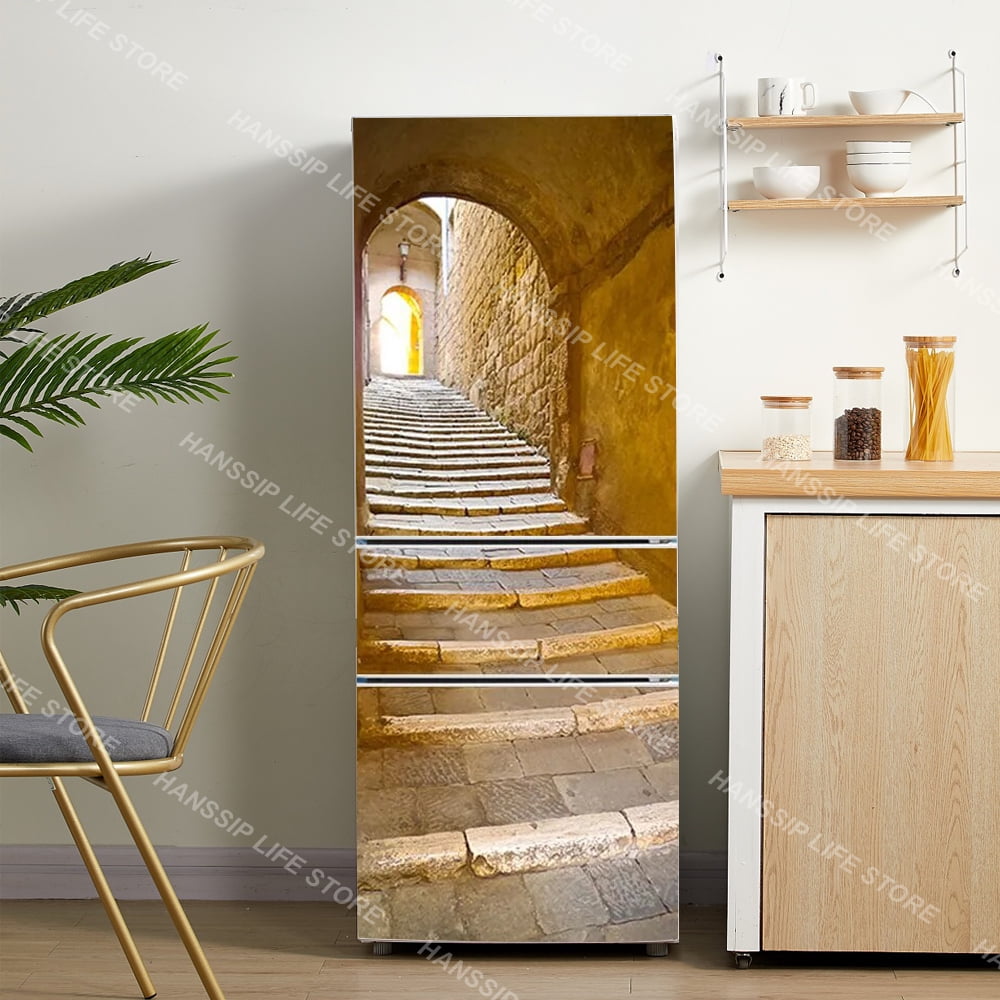 Refrigerator Sticker Decal Mural Waterproof PVC Fridge Door Covering ...