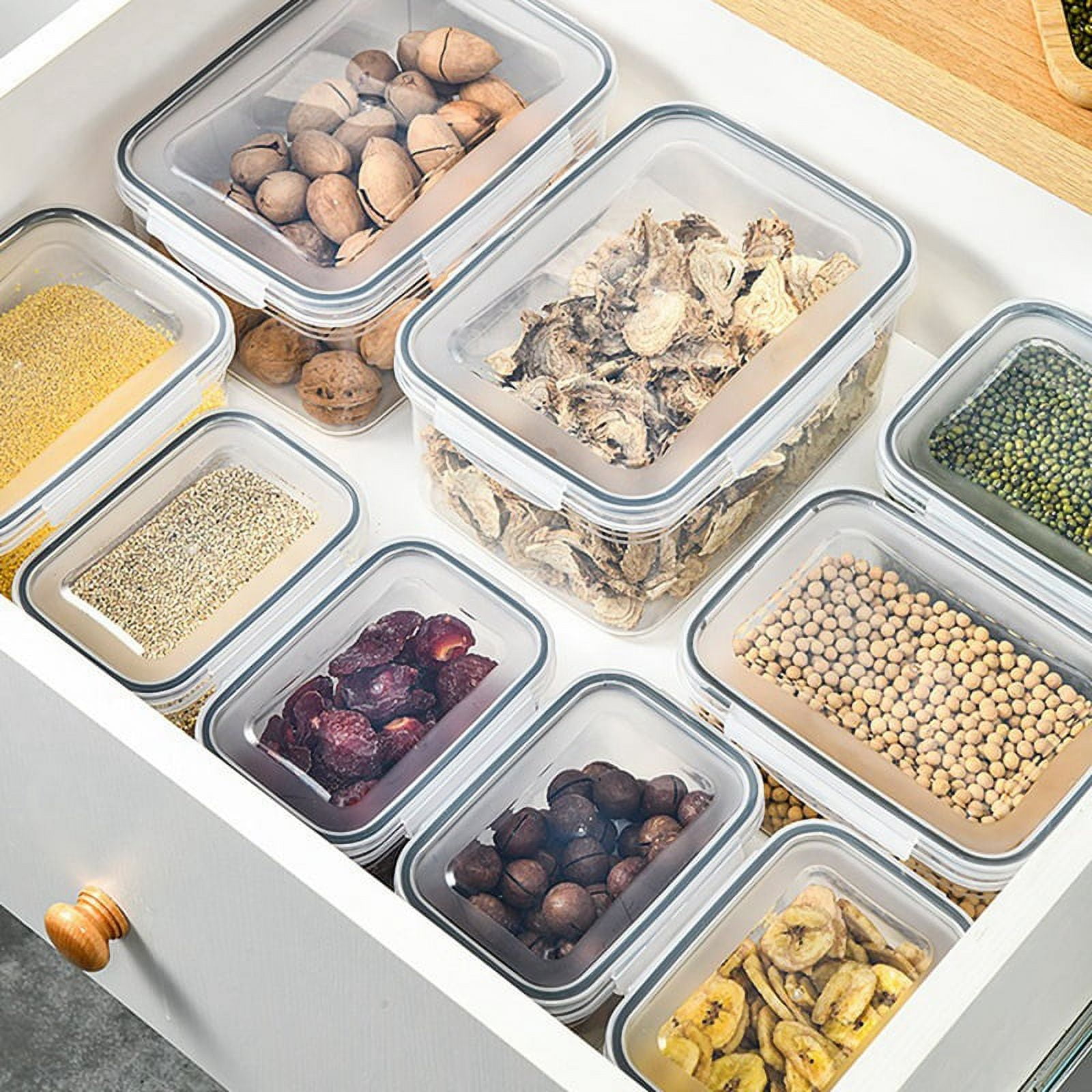 Refrigerator Storage Box Fridge Organizer Vegetable Fruit Boxes Drain ...