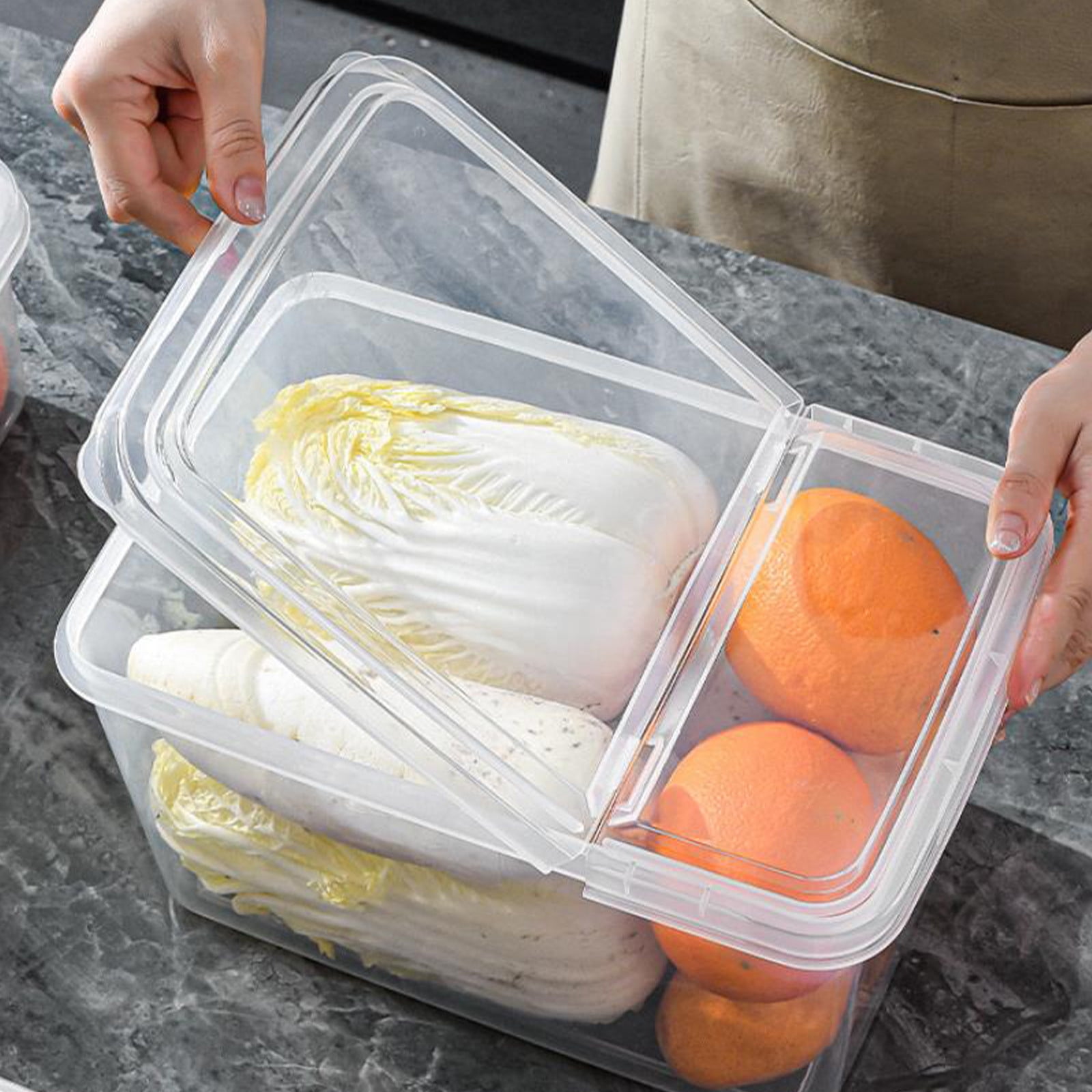 Refrigerator Storage Box | Plastic Drawer Organizer with Pulleys ...