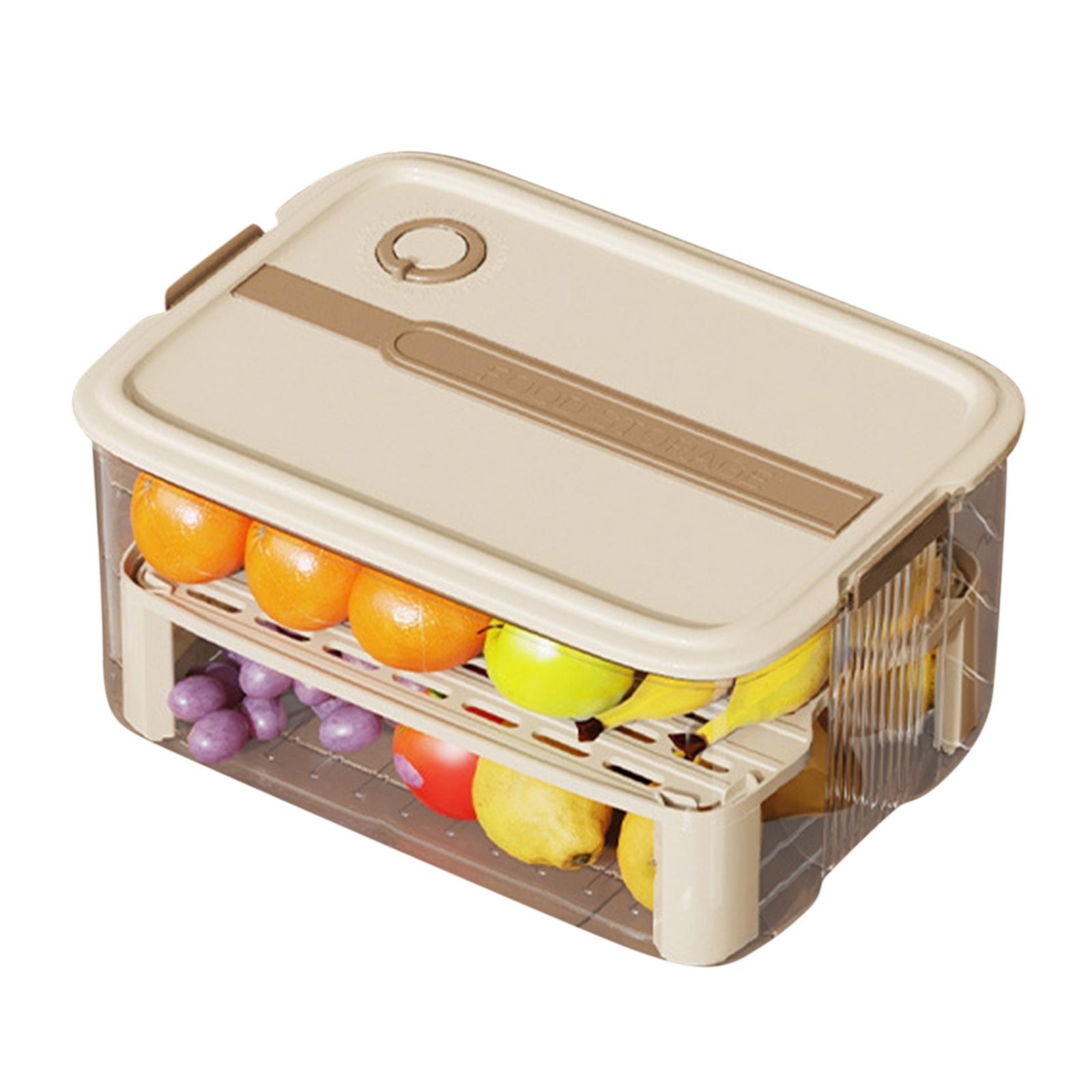 Refrigerator Storage Box Portable Food Container Single Layer Tall ...