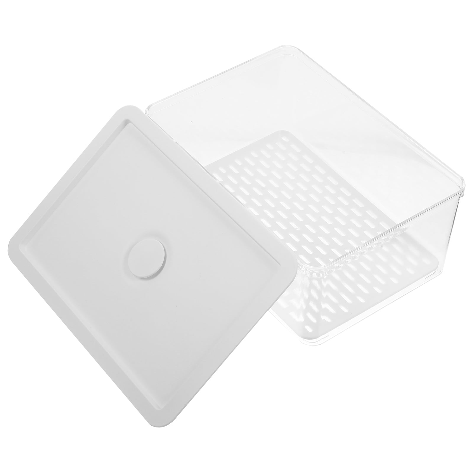Refrigerator Storage Box Removable Drain Tray Fresh Keeper Basket ...
