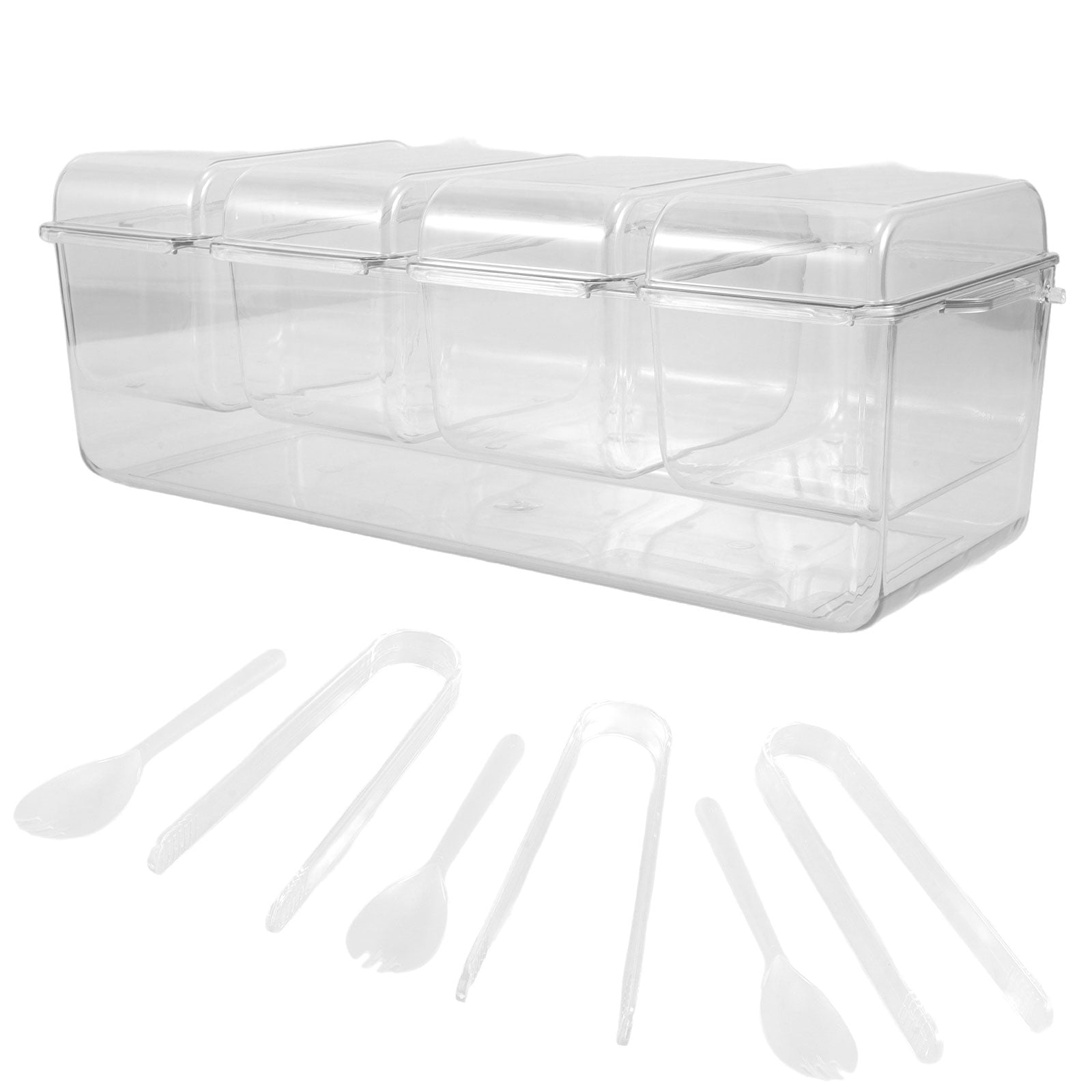 Refrigerator Storage Box Snacks Container Ice Party Tray Condiment ...