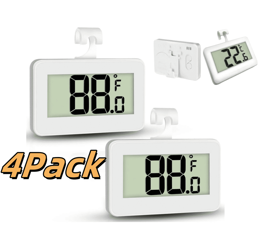 Refrigerator Thermometer Digital Fridge Freezer Thermometer with ...