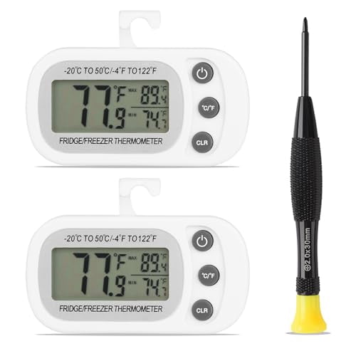 Refrigerator Thermometer Waterproof Fridge and Freezer Thermometer ...