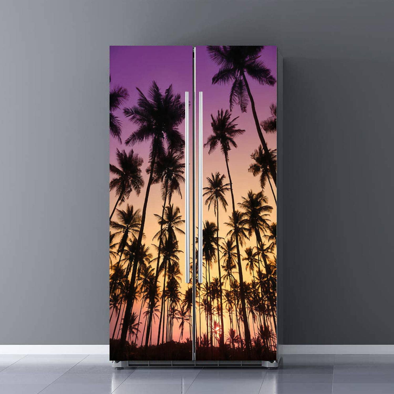 Refrigerator packaging Ocean Beach Palm Beach coconut tree Refrigerator ...