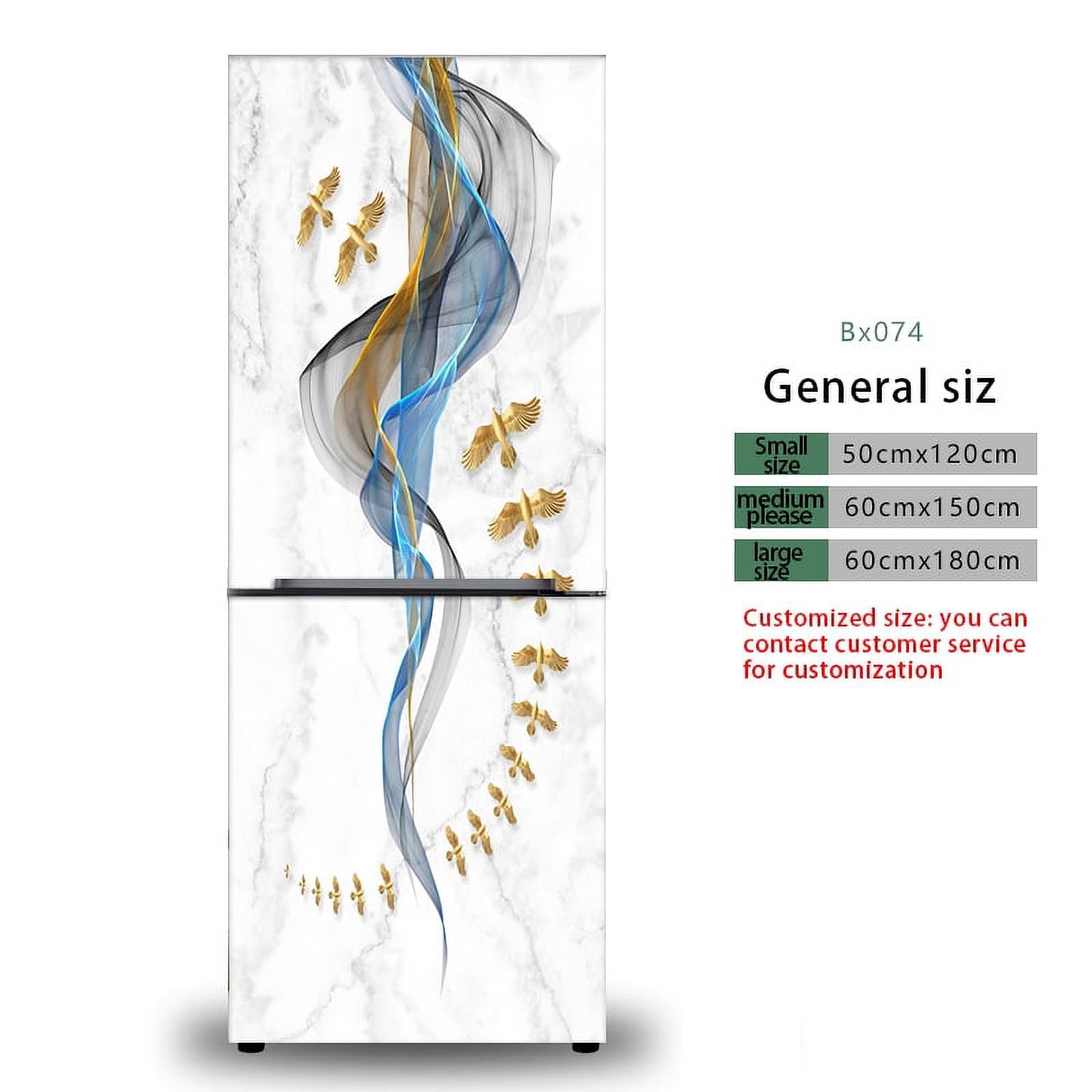 Refrigerator sticker Door cover refrigerator sticker Full film ...