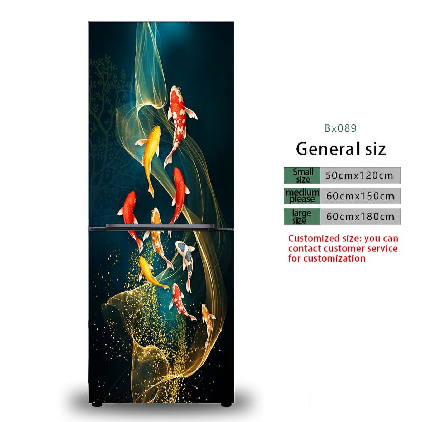 Refrigerator sticker Door cover refrigerator sticker Full film ...