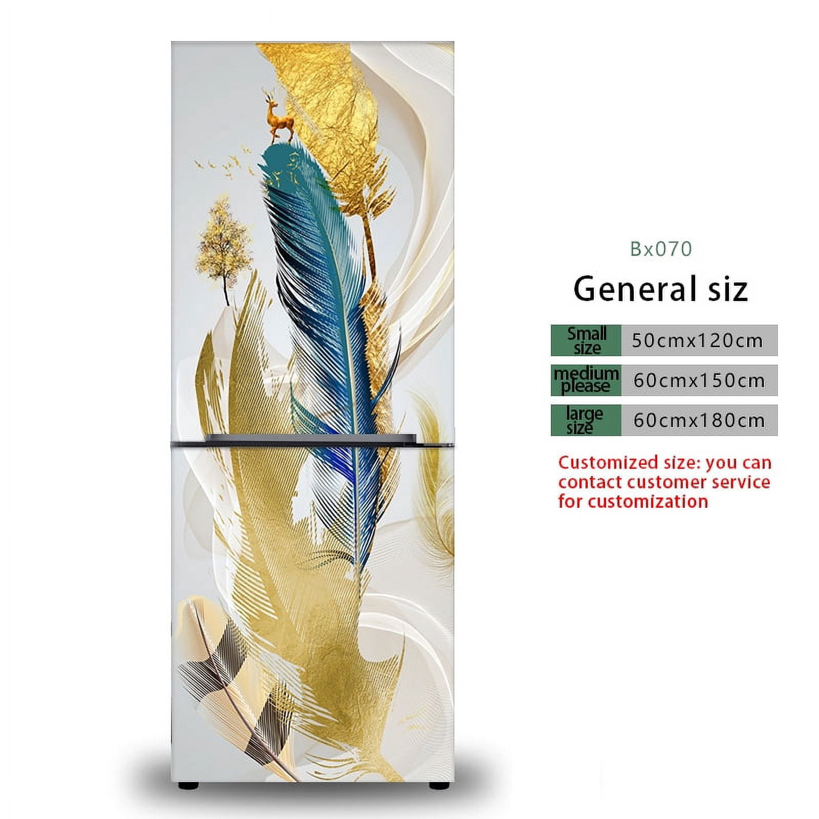 Refrigerator sticker Door cover refrigerator sticker Full film ...