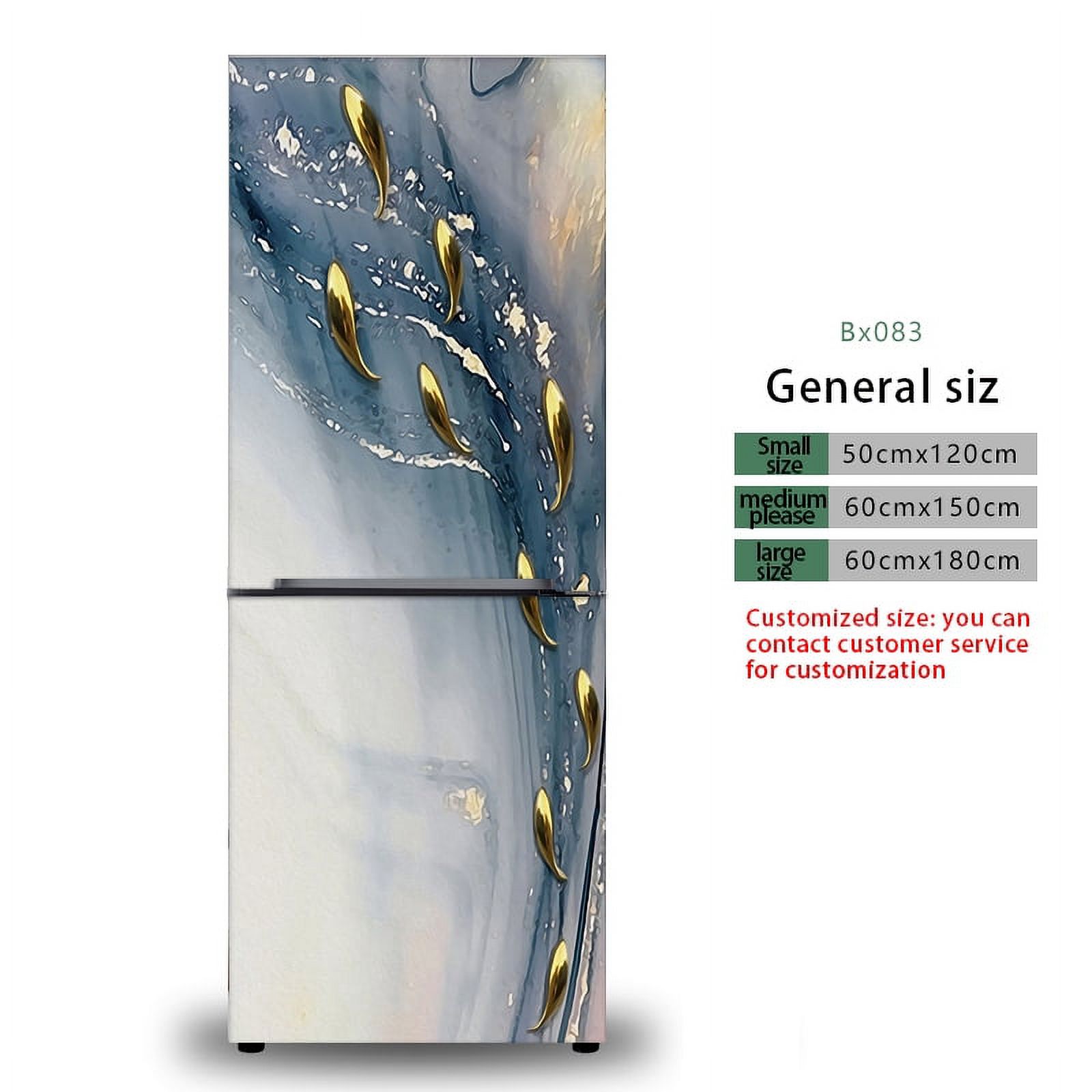 Refrigerator sticker Door cover refrigerator sticker Full film ...