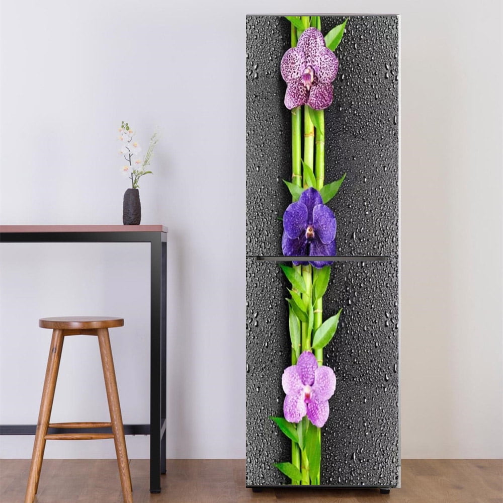 Refrigerator sticker door 3D refrigerator wallpaper ethylene decorative ...