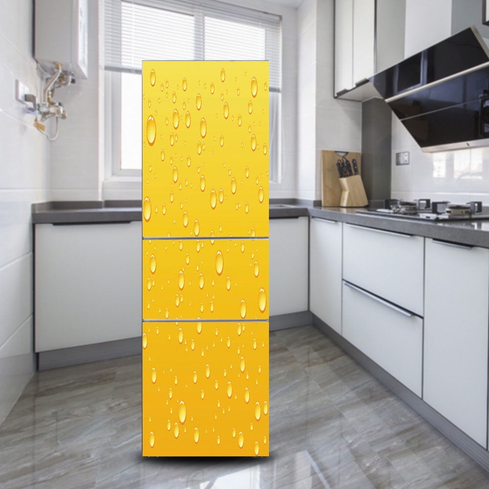 Refrigerator sticker landscape flower refrigerator lid waterproof ...