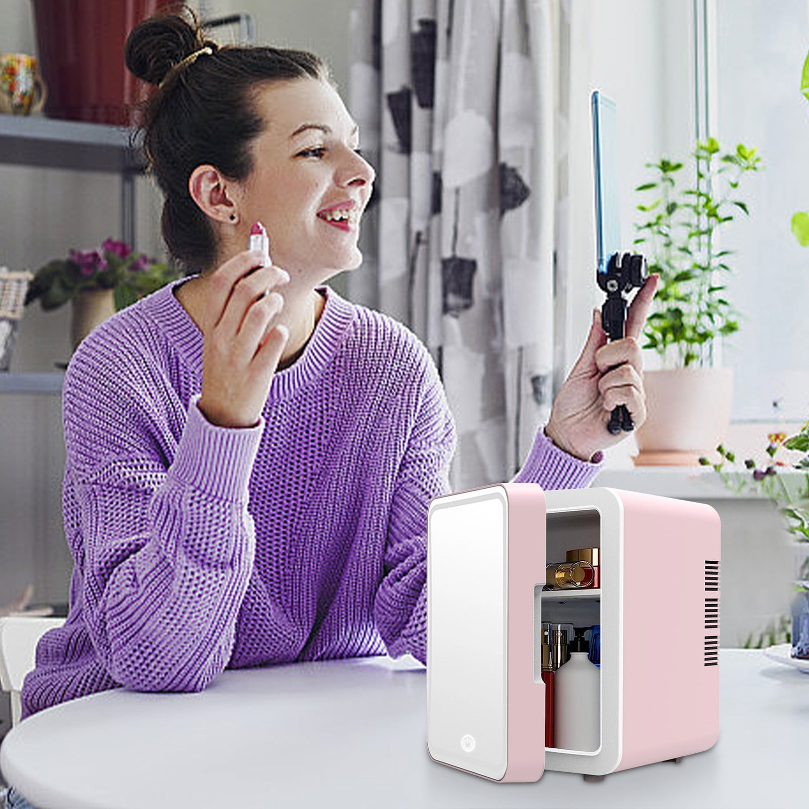 Refrigerators,Mini Beauty Refrigerator,Car Mounted,Portable 4L,Compact ...