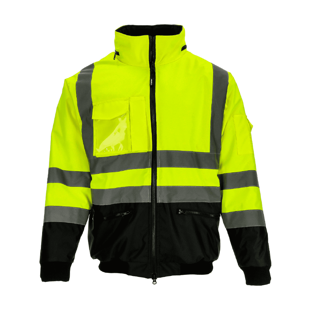 RefrigiWear HiVis Waterproof Bomber Jacket - Extreme Cold Protection, High-Visibility, Fleece ...