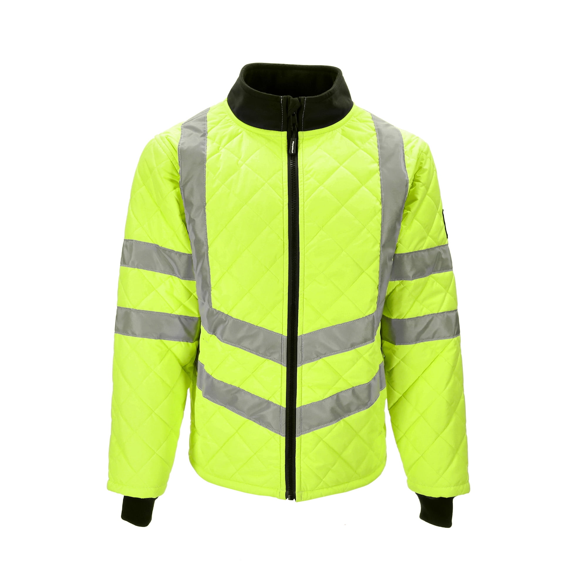 RefrigiWear HiVis Diamond Quilted Jacket - High-Visibility Insulated ...