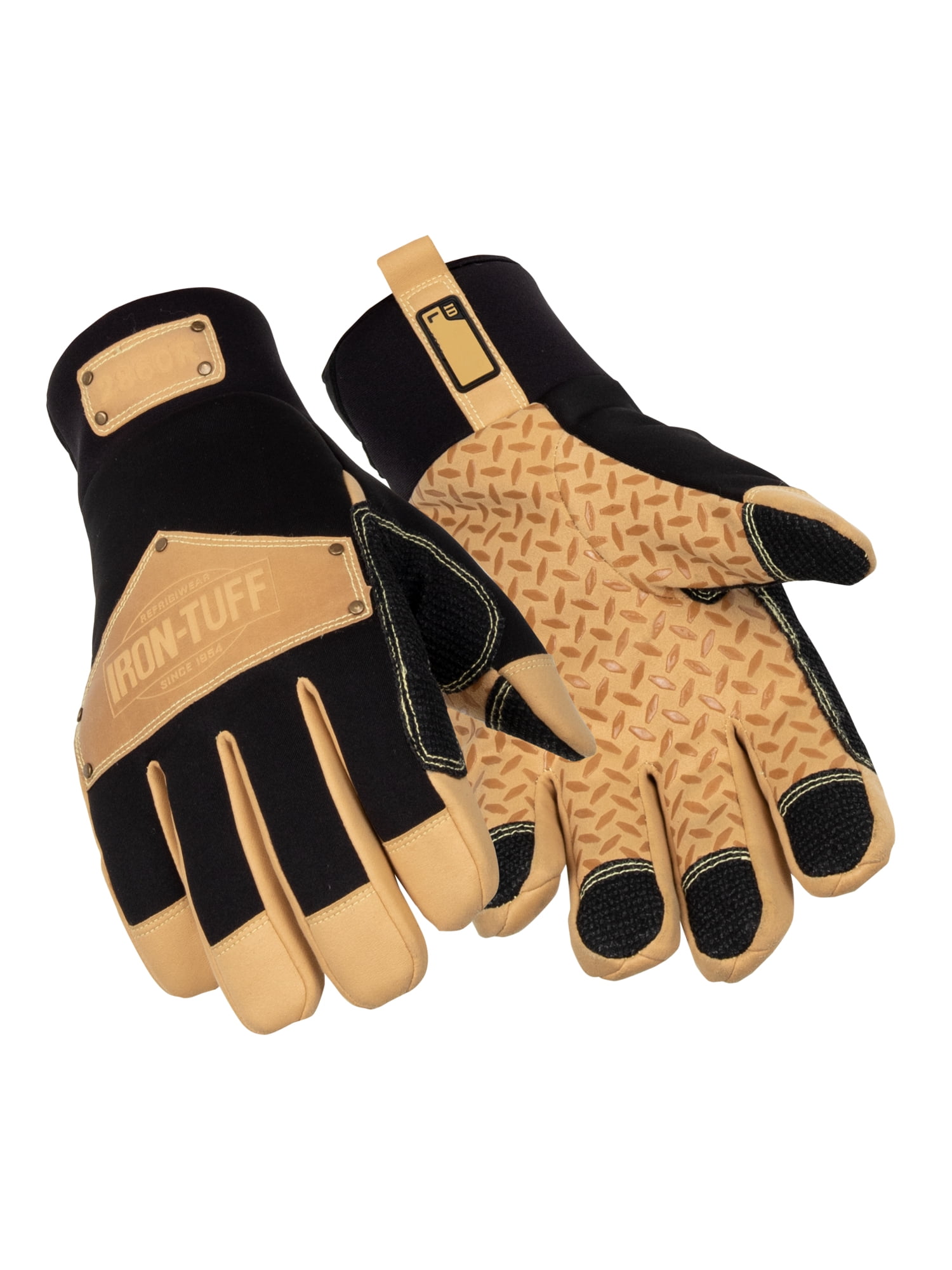 RefrigiWear Iron-Tuff Insulated Leather Work Gloves with Silicone Grip ...