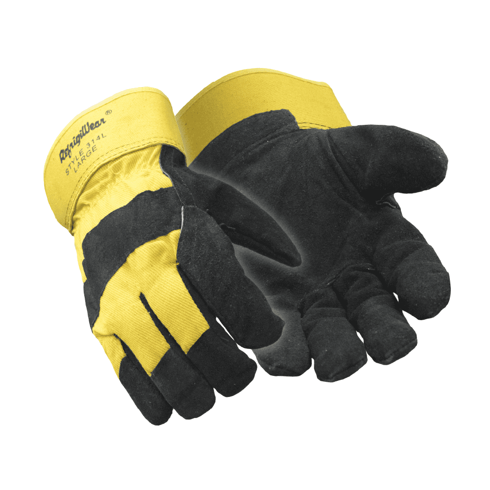 RefrigiWear Cowhide Canvas Insulated Gloves, Durable Warm Work Gloves ...