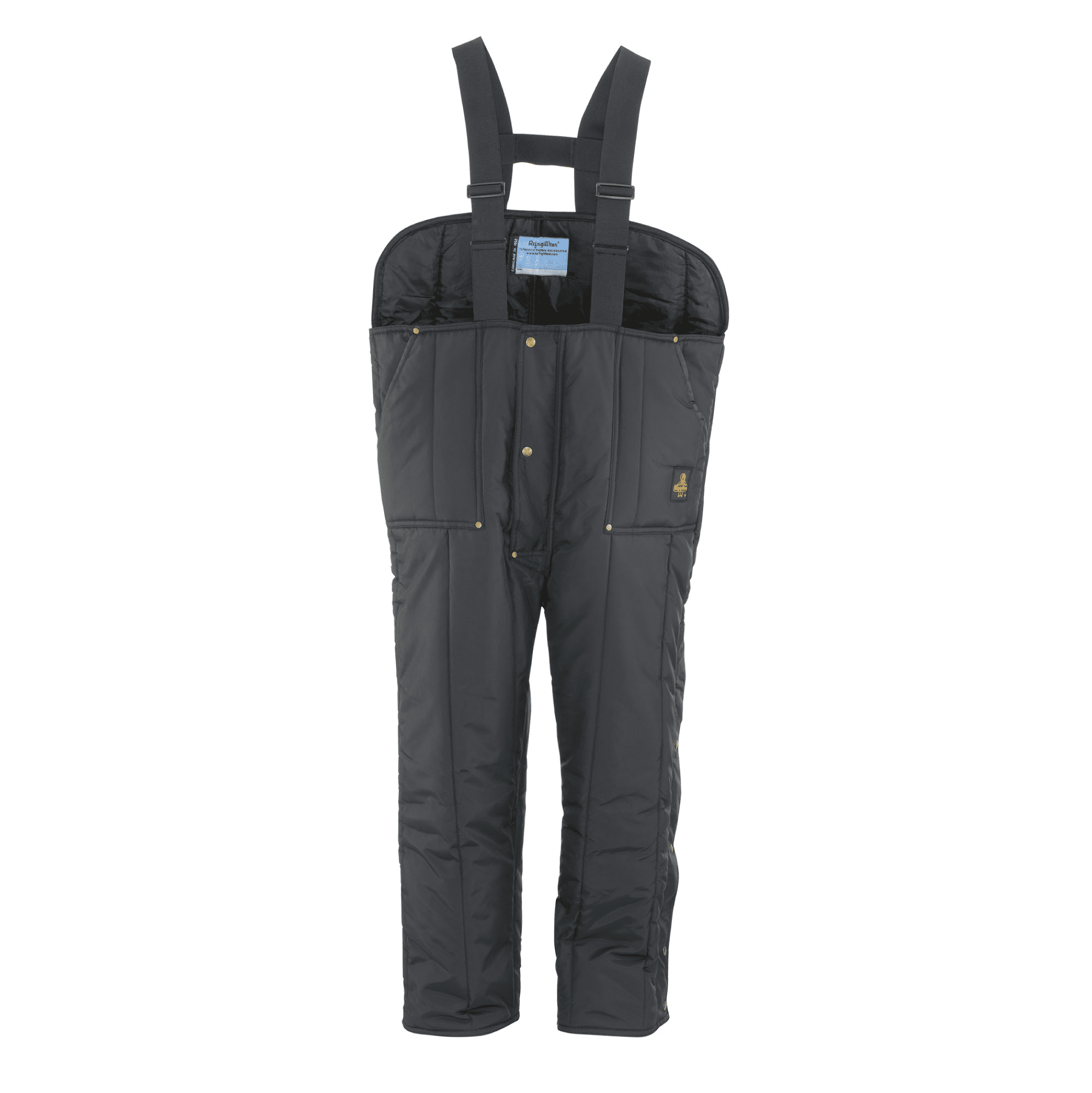 RefrigiWear Iron-Tuff Low Bib Overalls - Insulated Work Bibs, Water ...
