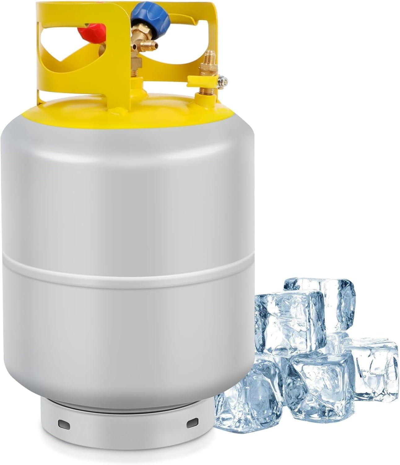 Refrirant Recovery Tank 50 LB with 1/4 SAE Y-Valve Liquid/Vapor Reclaim ...