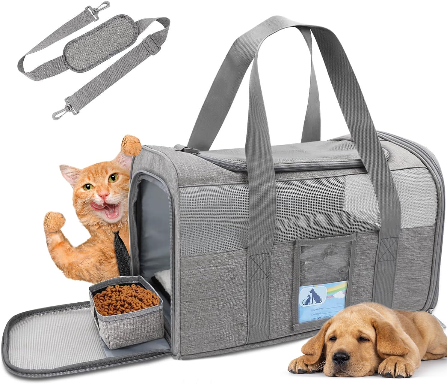 Refrze Cat Carrier,Dog Carriers for Small SMRDogs Medium Cats Pet ...
