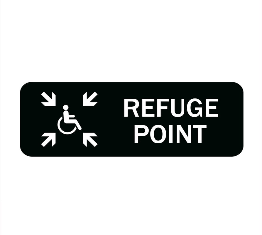 Refuge Point Sign,Acrylic Sign Safety Informative Sign With Symbols ...