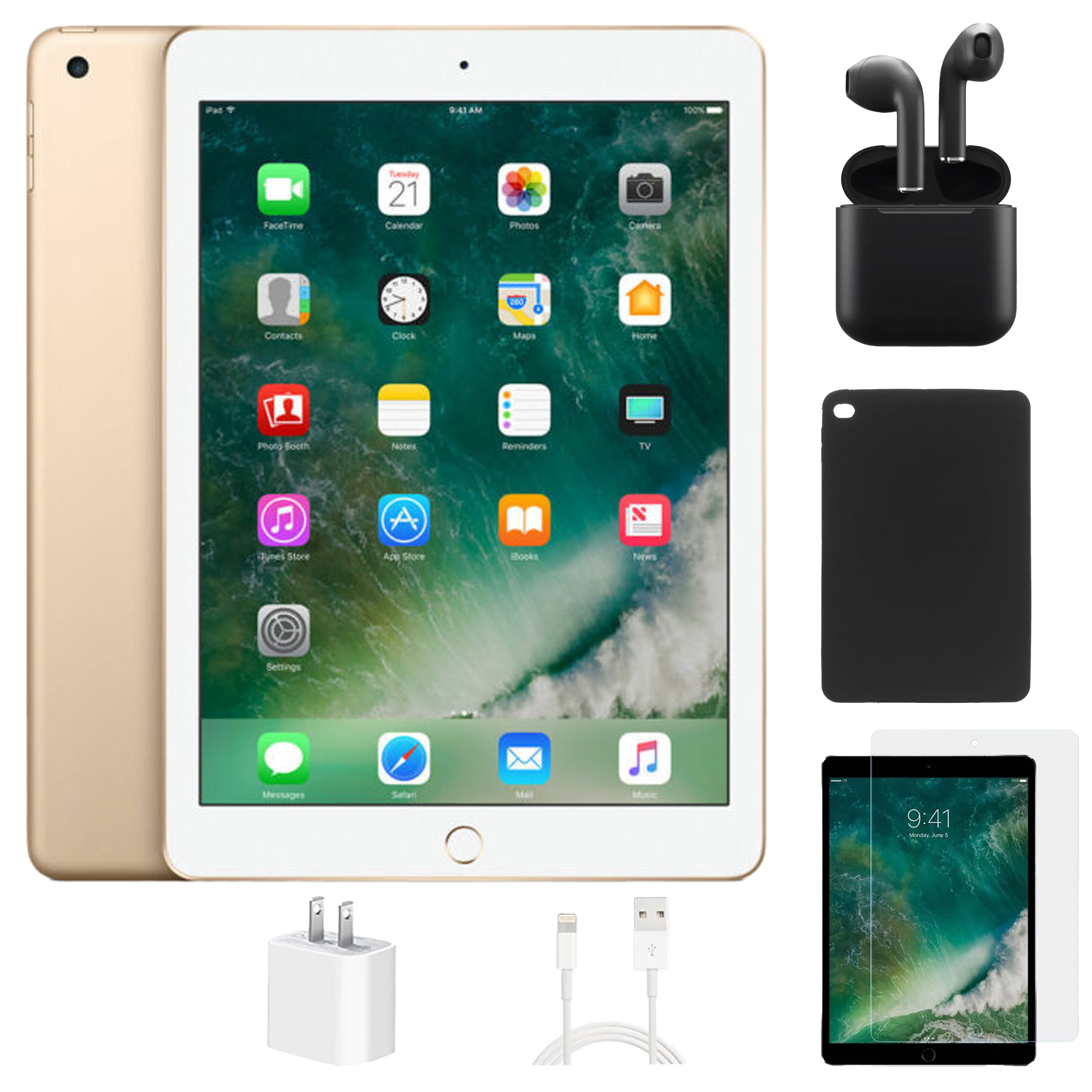 Restored Apple iPad 7th Gen (Cellular Unlocked) 128GB Gold Bundle with ...