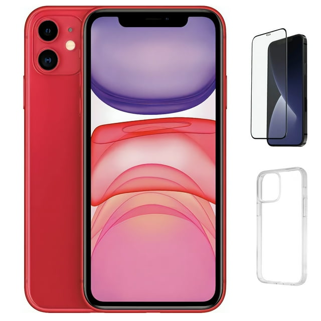 Restored Apple iPhone 11 Unlocked 256GB Red Bundle with Case, Screen ...