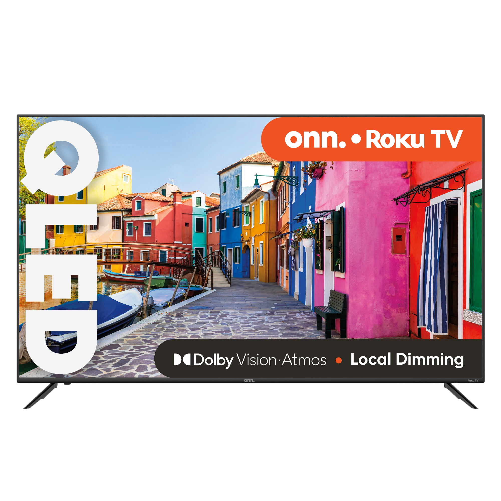 onn. 70” QLED 4K UHD (2160p) Roku Smart TV with Dolby Atmos, Dolby ...