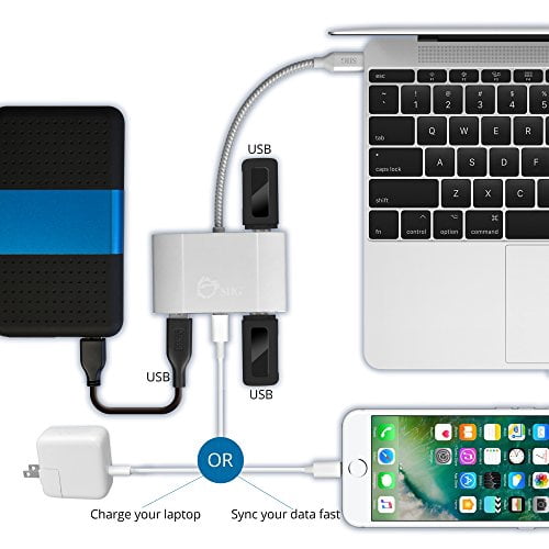 Restored SIIG JU-H30C11-S1 USB-C to 4-Port USB 3.0 Hub with PD Charging ...