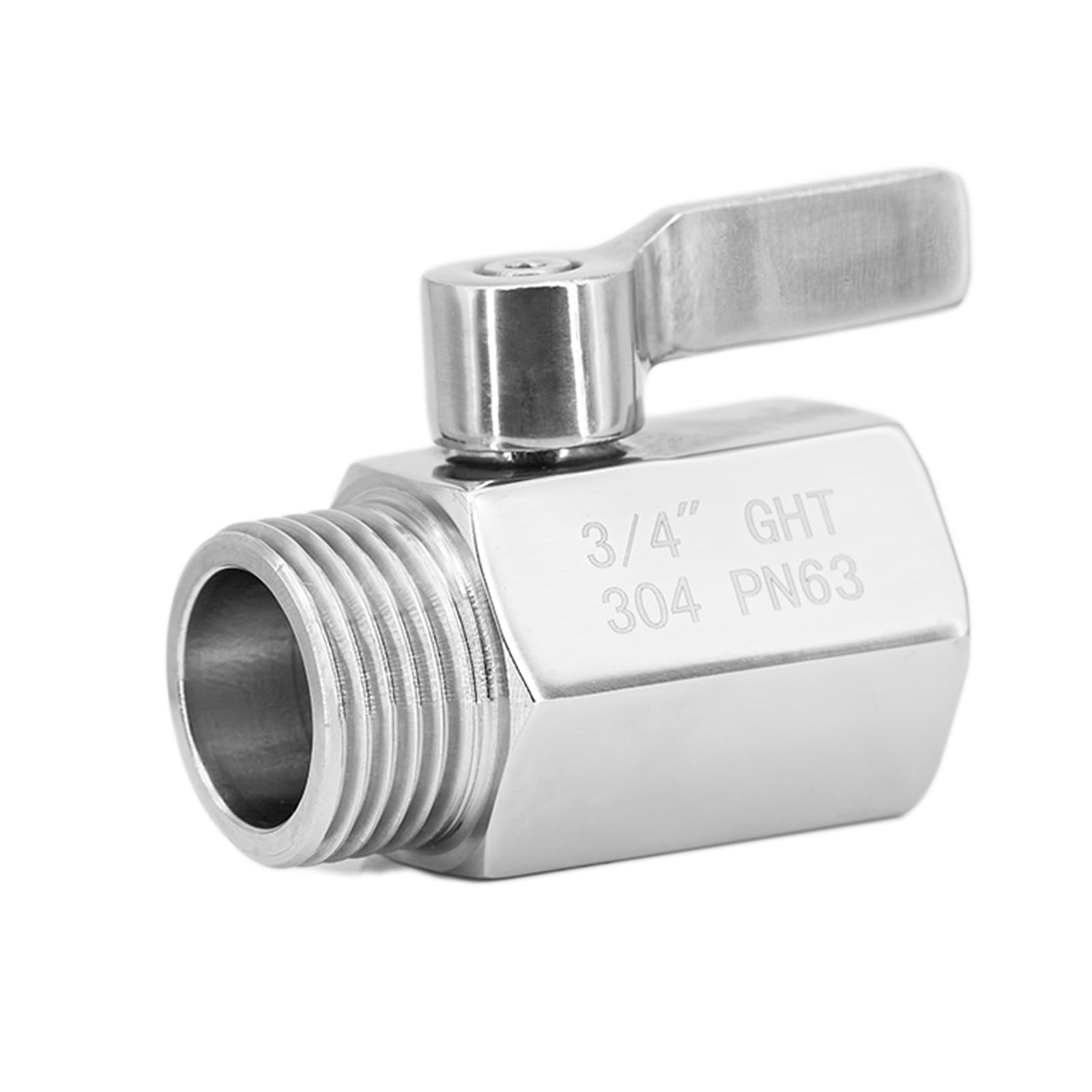 Refuuch Stainless Steel Garden Hose 3/4" Shut Off Valve GHT Thread ...