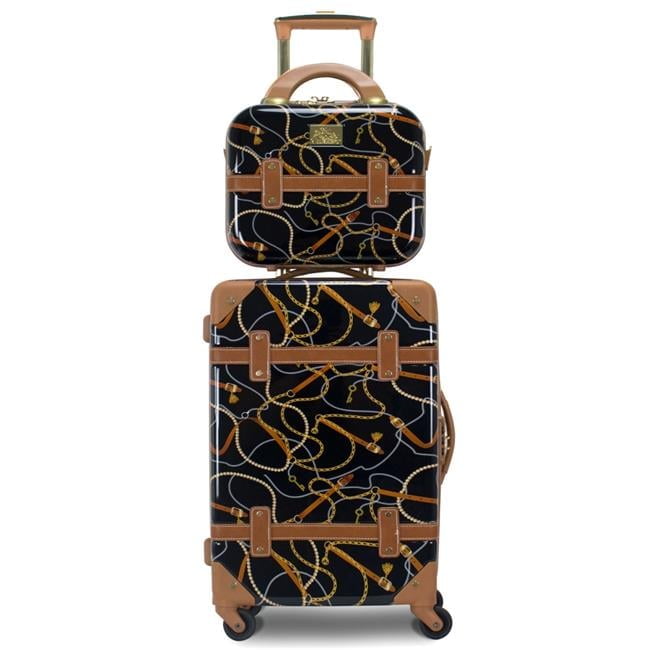 Regal 2-Piece Hardside Carry-On Spinner Luggage Set - Black - Walmart.com