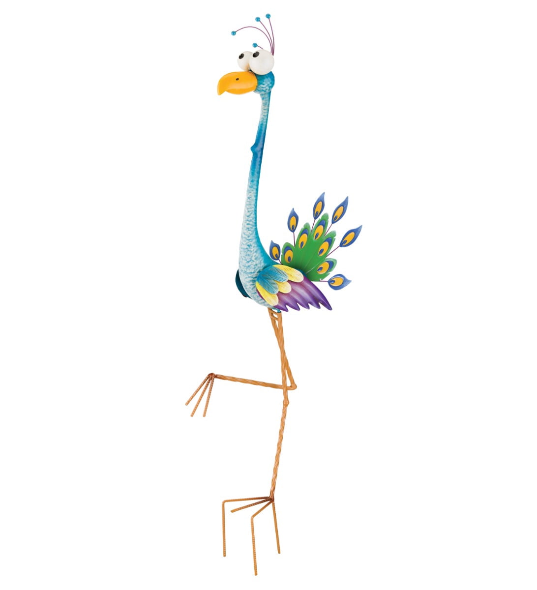 Regal Art & Gift Goofy Bird Stake - Peacock Metal 44" Statue Garden ...