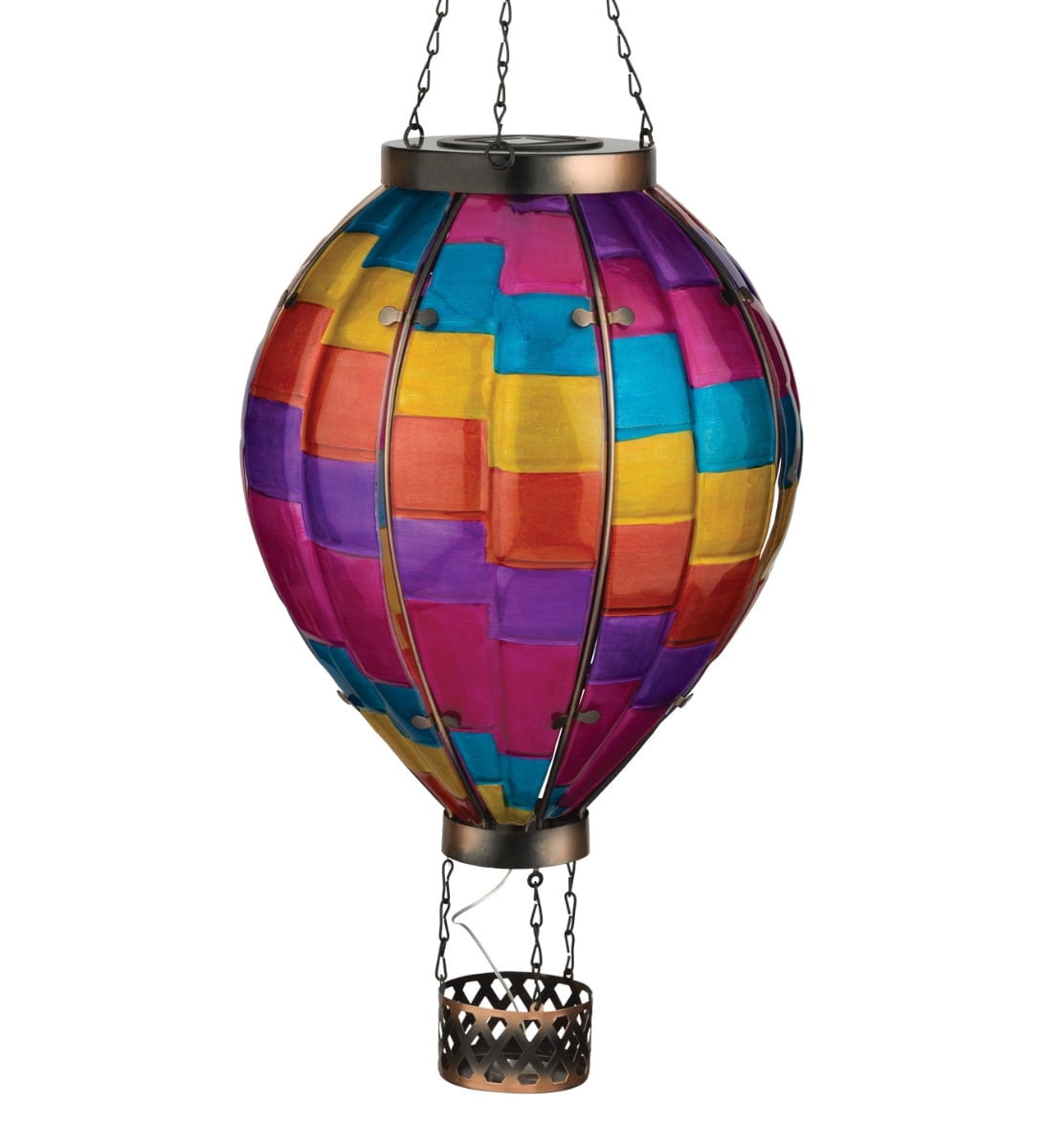 Regal Art & Gift Hot Air Balloon Solar Lantern XLG - Stripe Metal 27.25 ...