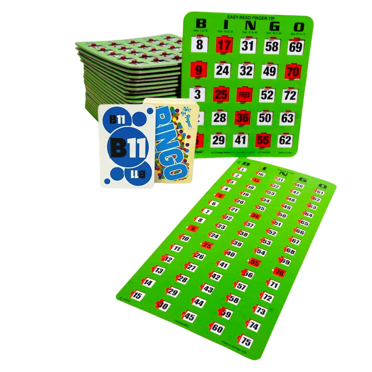 Regal Bingo 50 Bingo OIF8 Cards with Sliding Windows, Bingo Calling ...