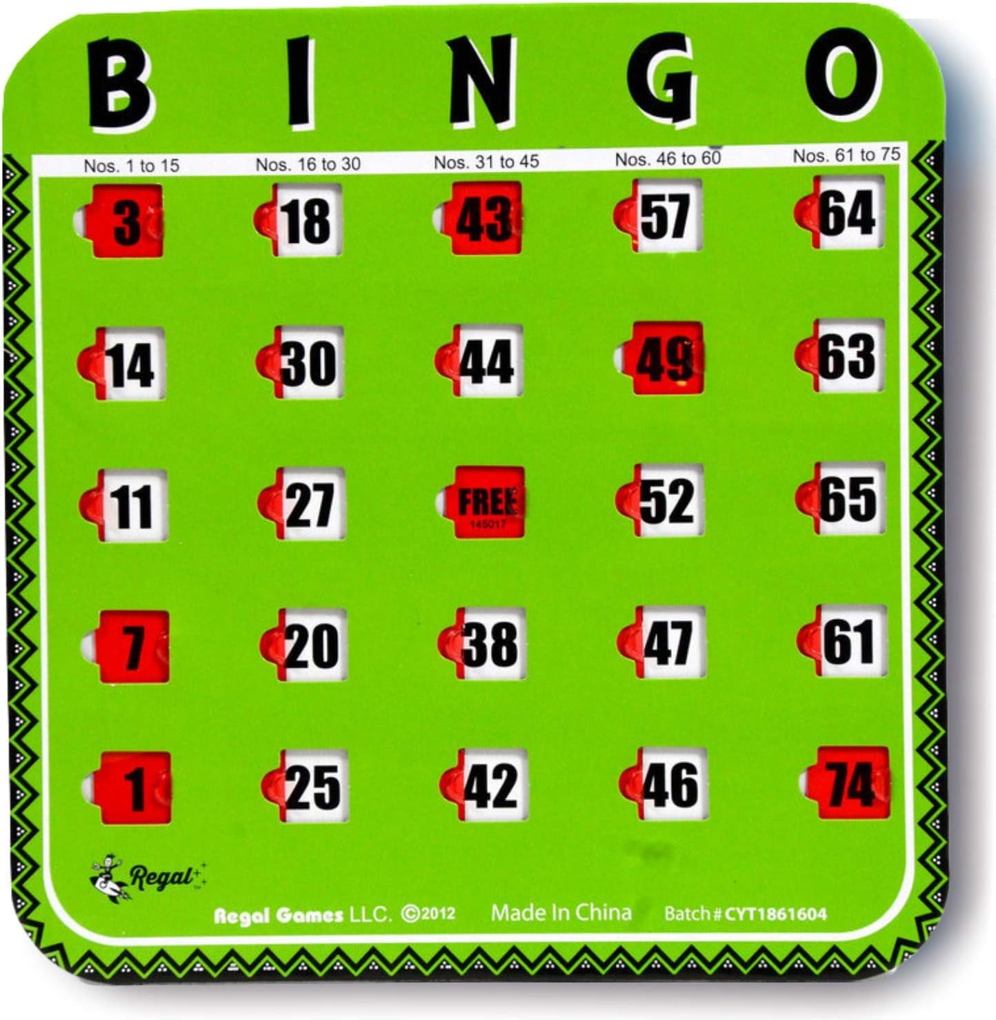 Regal Bingo Family Bingo Game Set with 8" Wheel Cage, Bingo Cards with ...