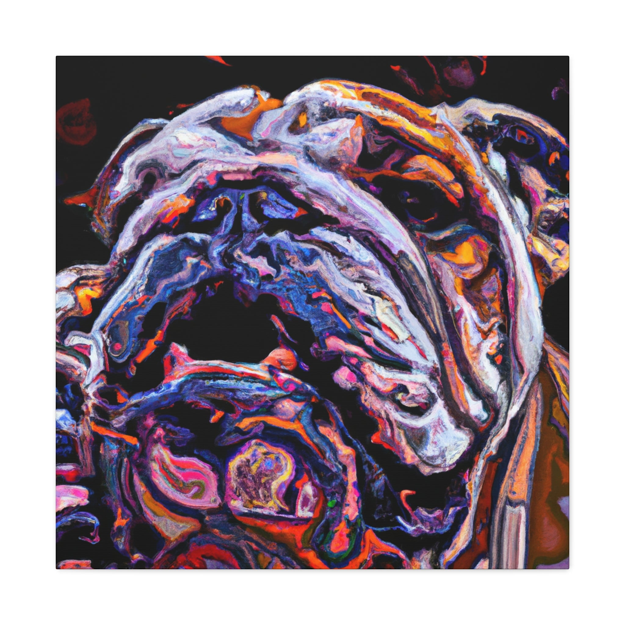 Regal Bulldog Portrait - Canvas - Walmart.com