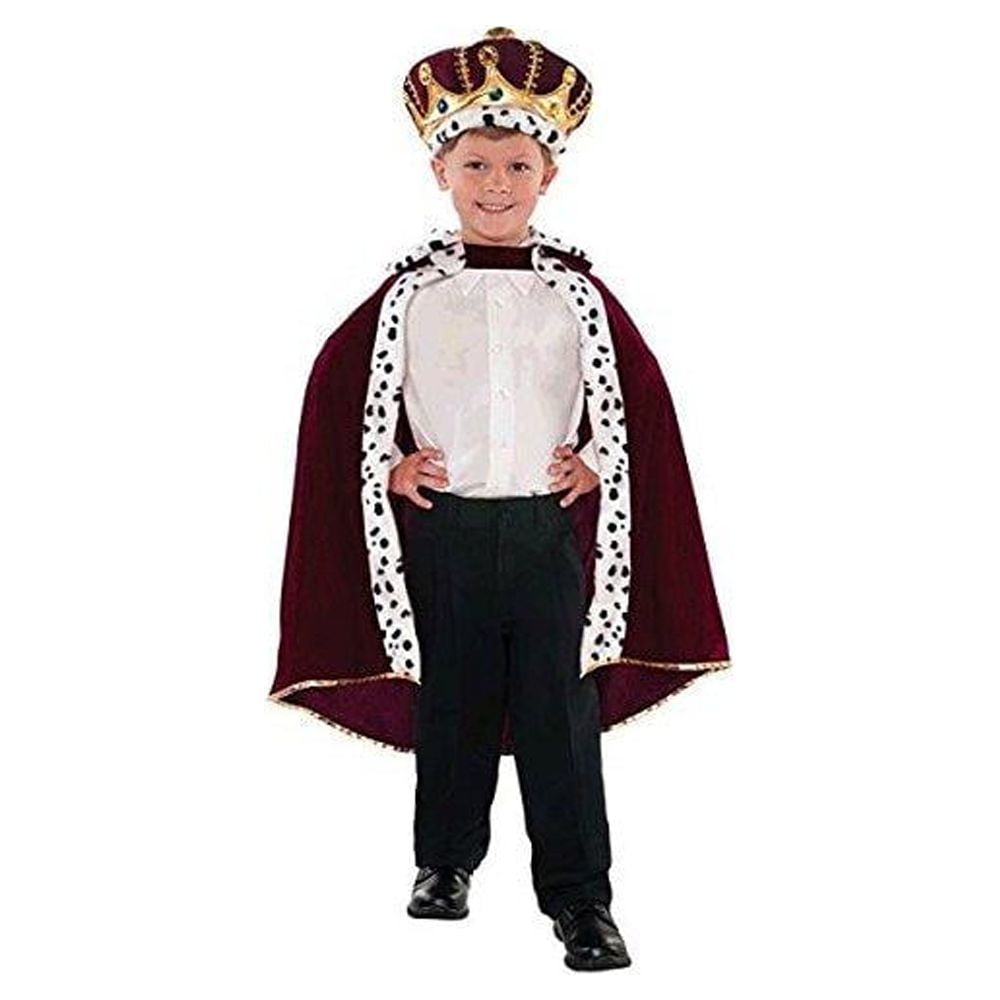 Regal Child King's Robe Party Accessory, Red and White, Fabric ...