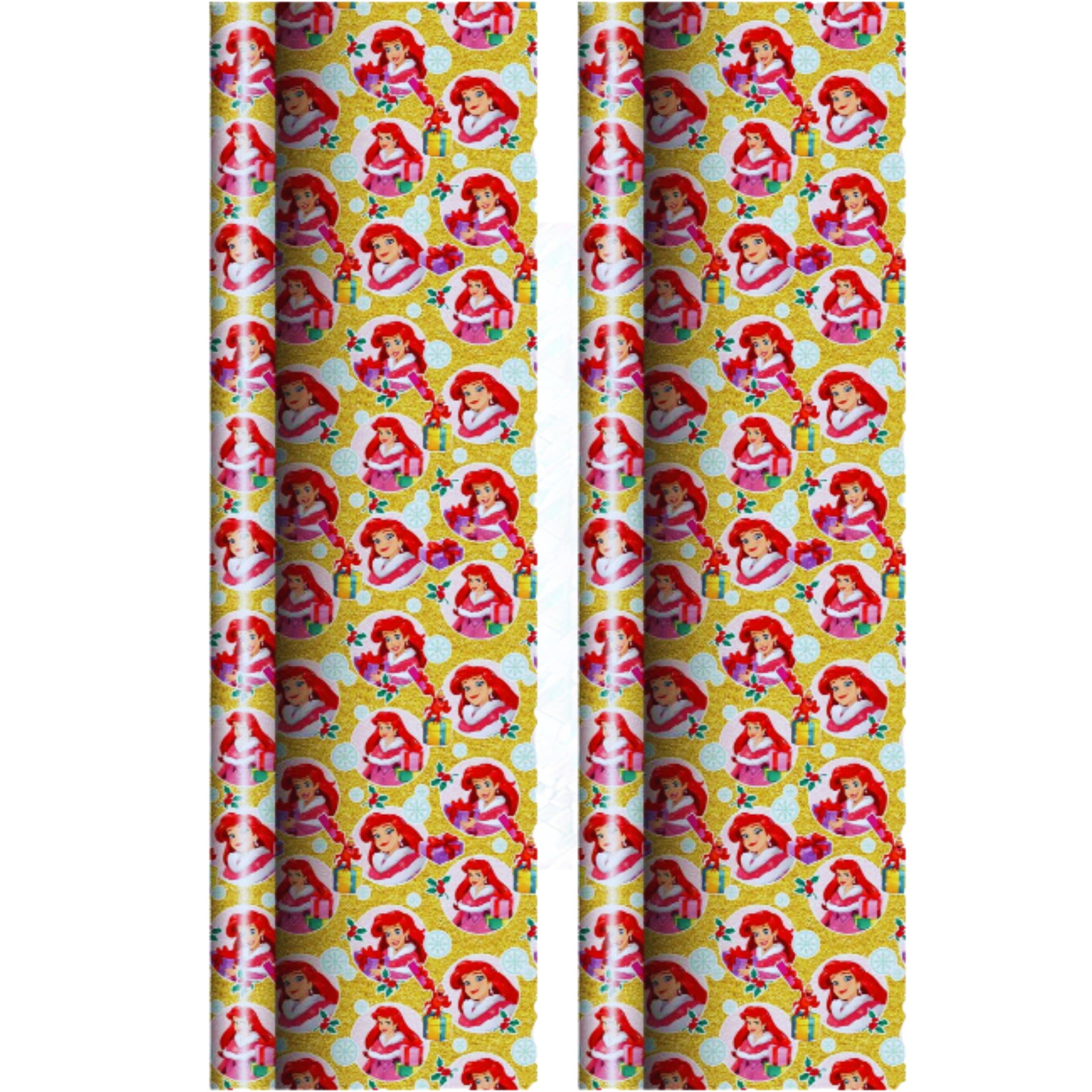 Regal Dreams Princess-Themed Yellow Gift Wrapping Paper, 20 Sq ft (2 ...