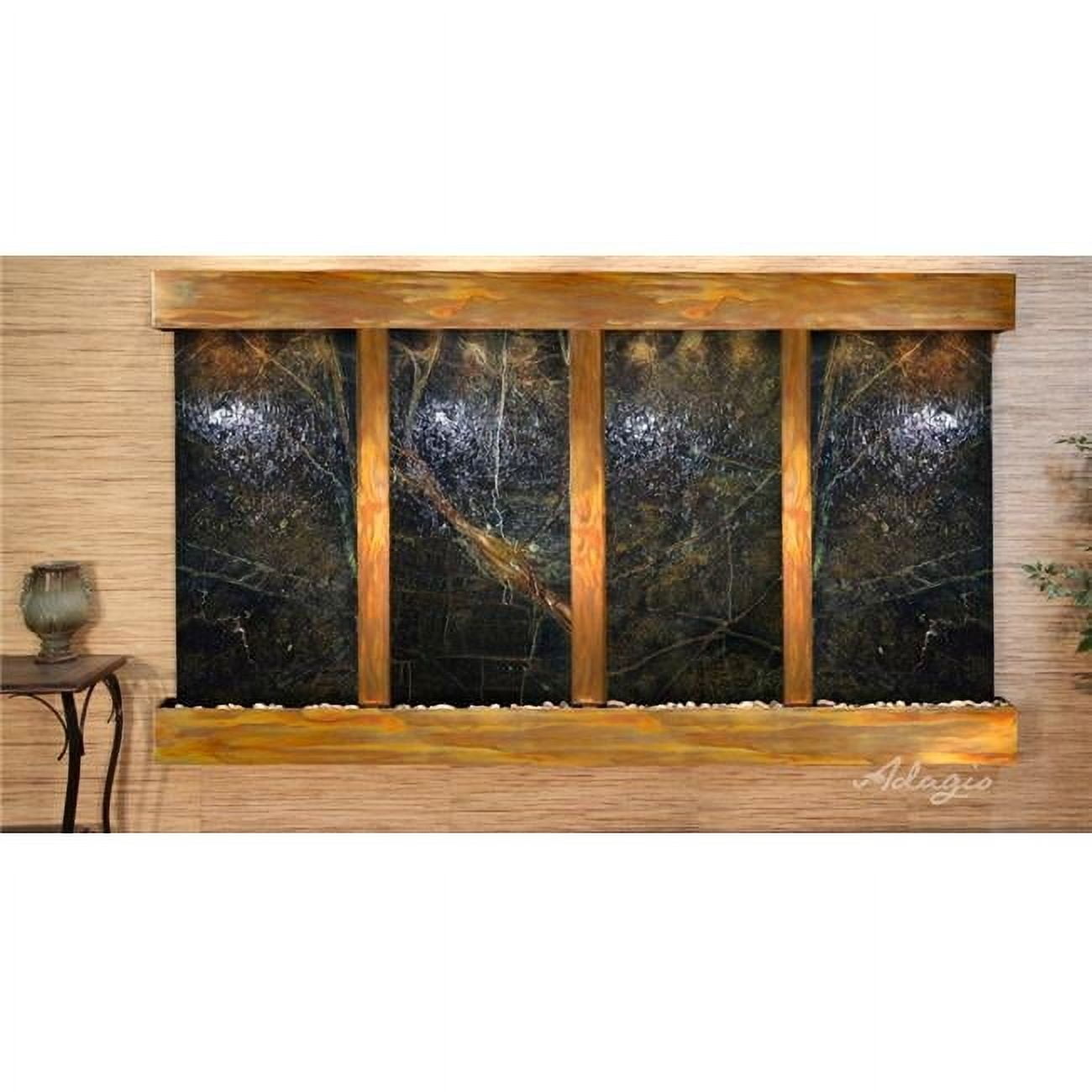 Regal Falls Square Rustic Copper Green Marble Wall Fountain - Walmart.com