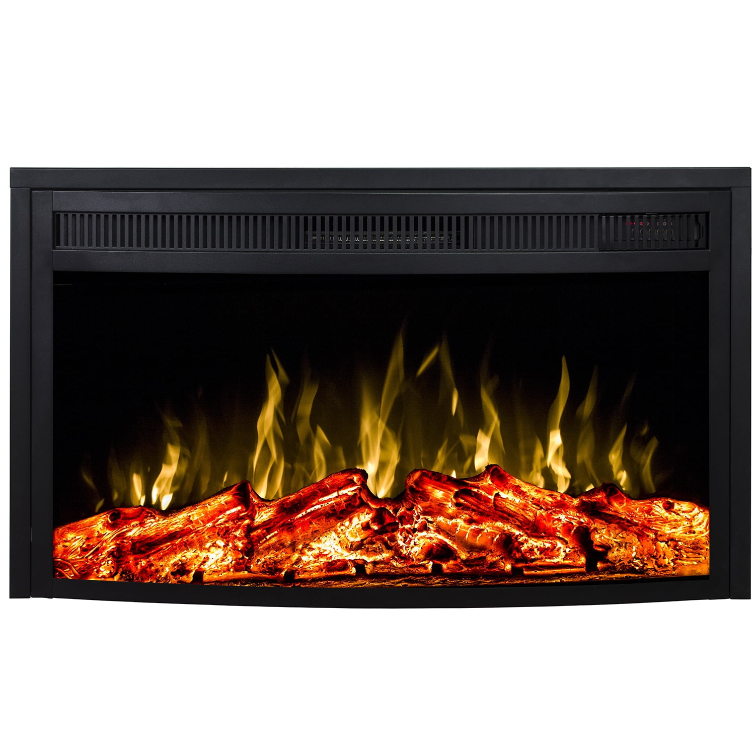 Regal Flame 33 Inch Curved Ventless Heater Electric Fireplace Insert ...