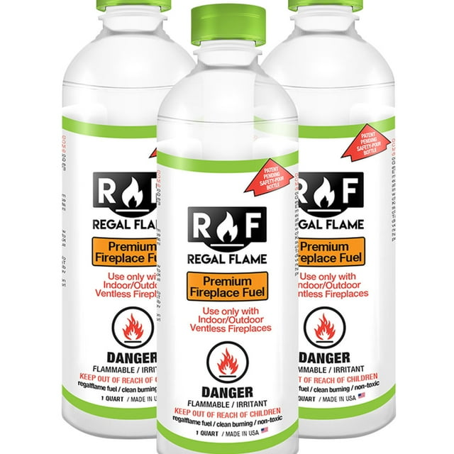 Regal Flame Premium Ventless Bio Ethanol Fireplace Fuel - 3 Quart ...
