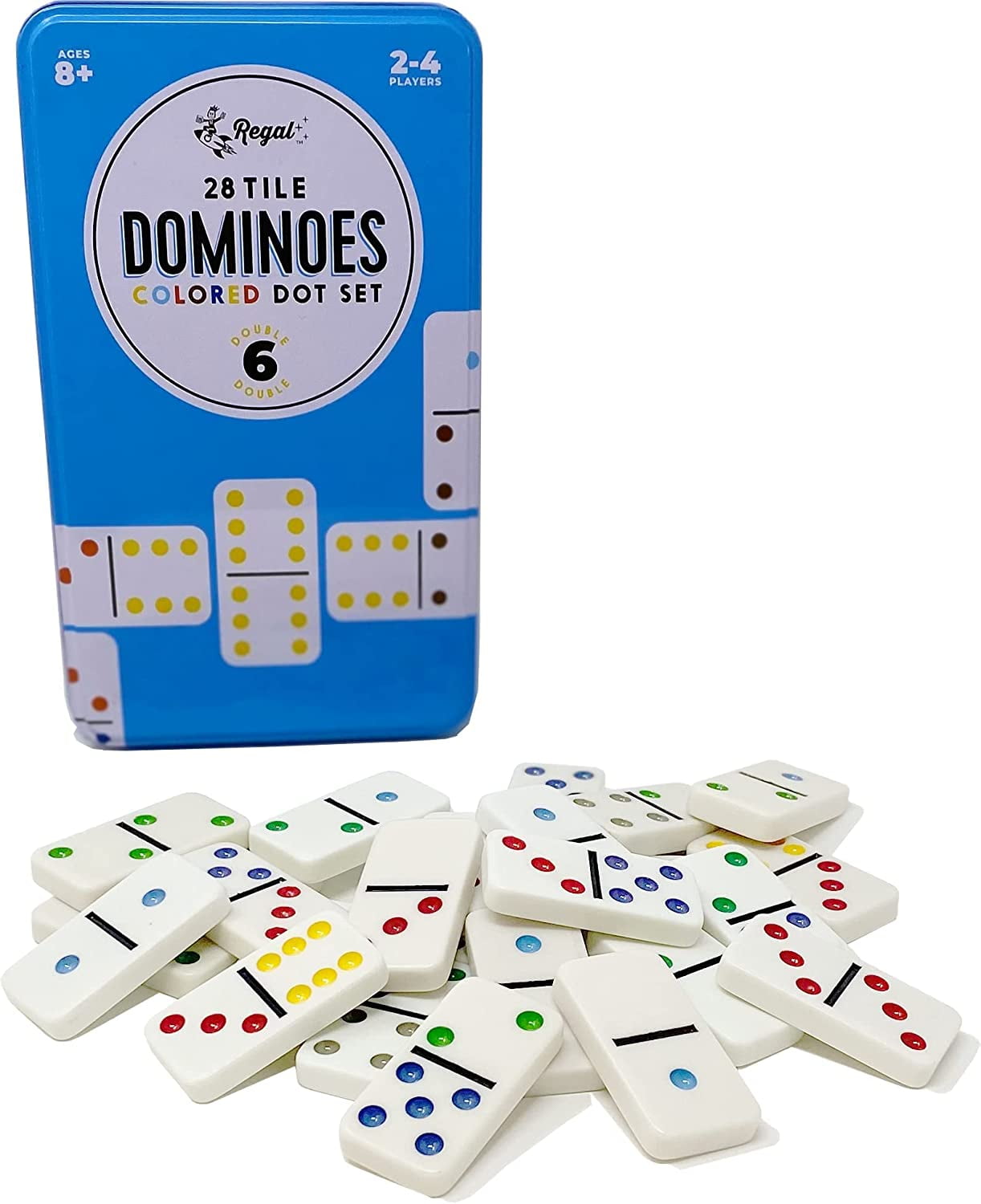 Regal Games Double 6 Domino Set - Classic Family Game for Kids and ...