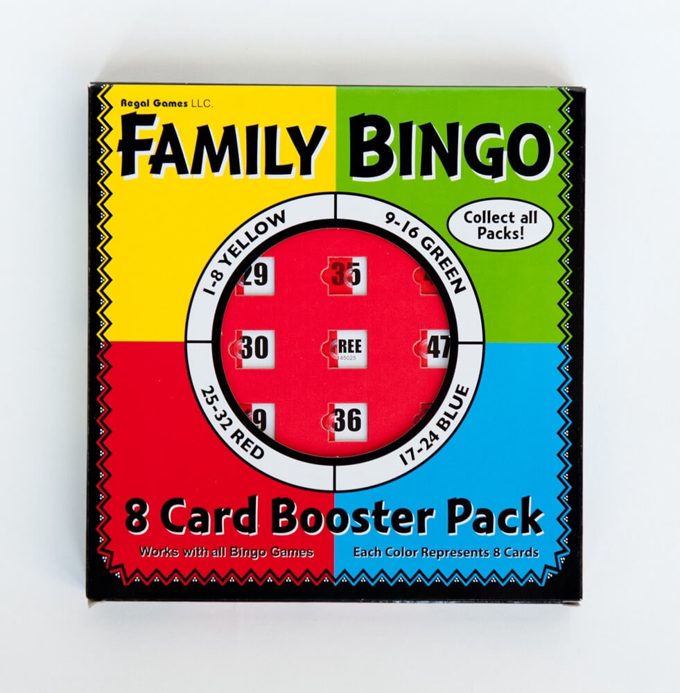 Regal Games Family Bingo Red Expansion Pack - Reusable Bingo Cards with ...