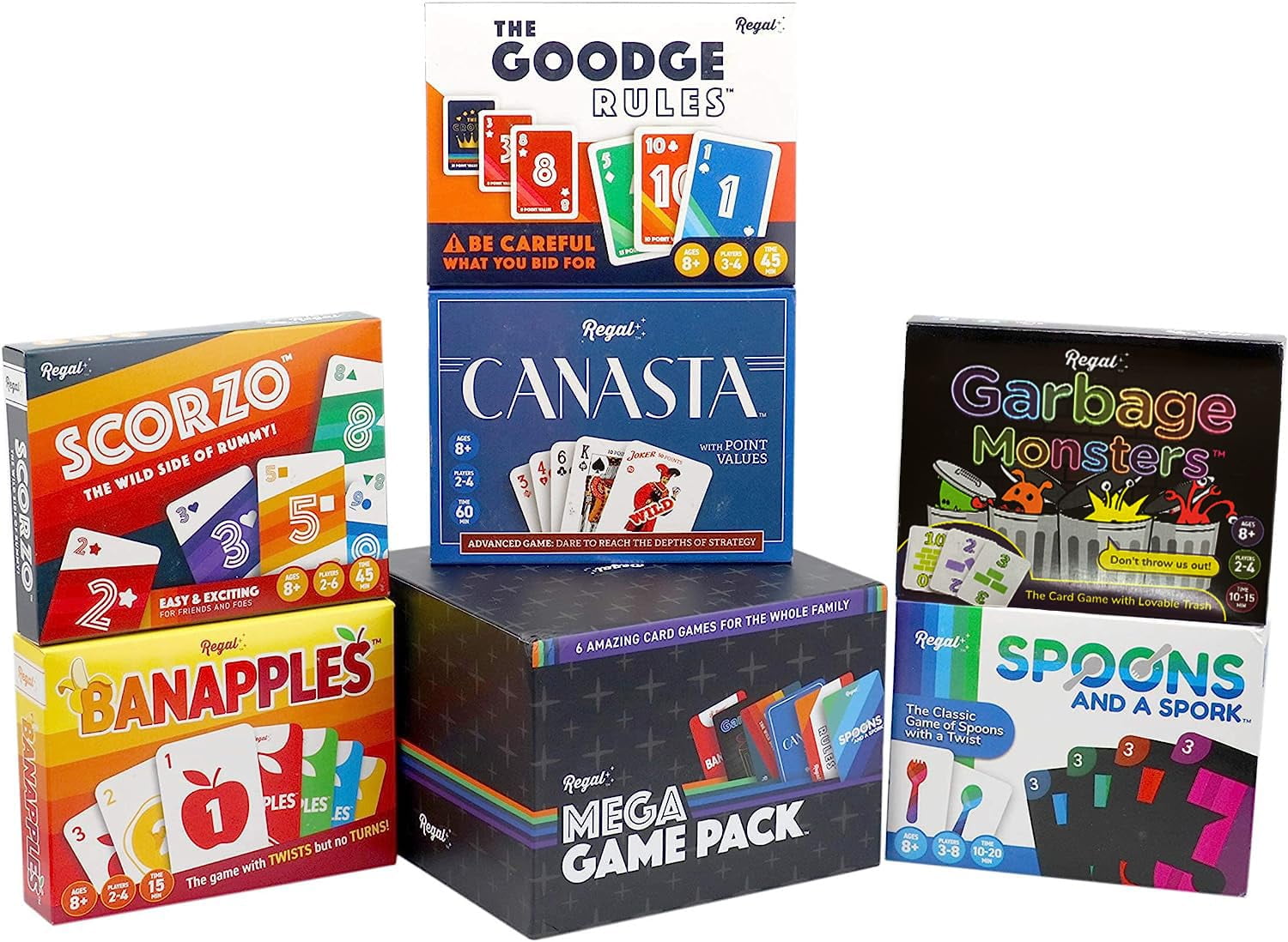 Regal Games Fun Card TSF6 Games Set for Adults - Canasta, Spoons and a ...