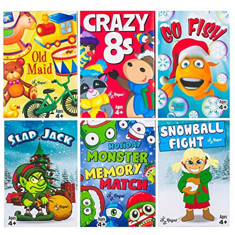 Regal Games Holiday Edition: 6 Pack Classic Kids Card Games for Fun ...