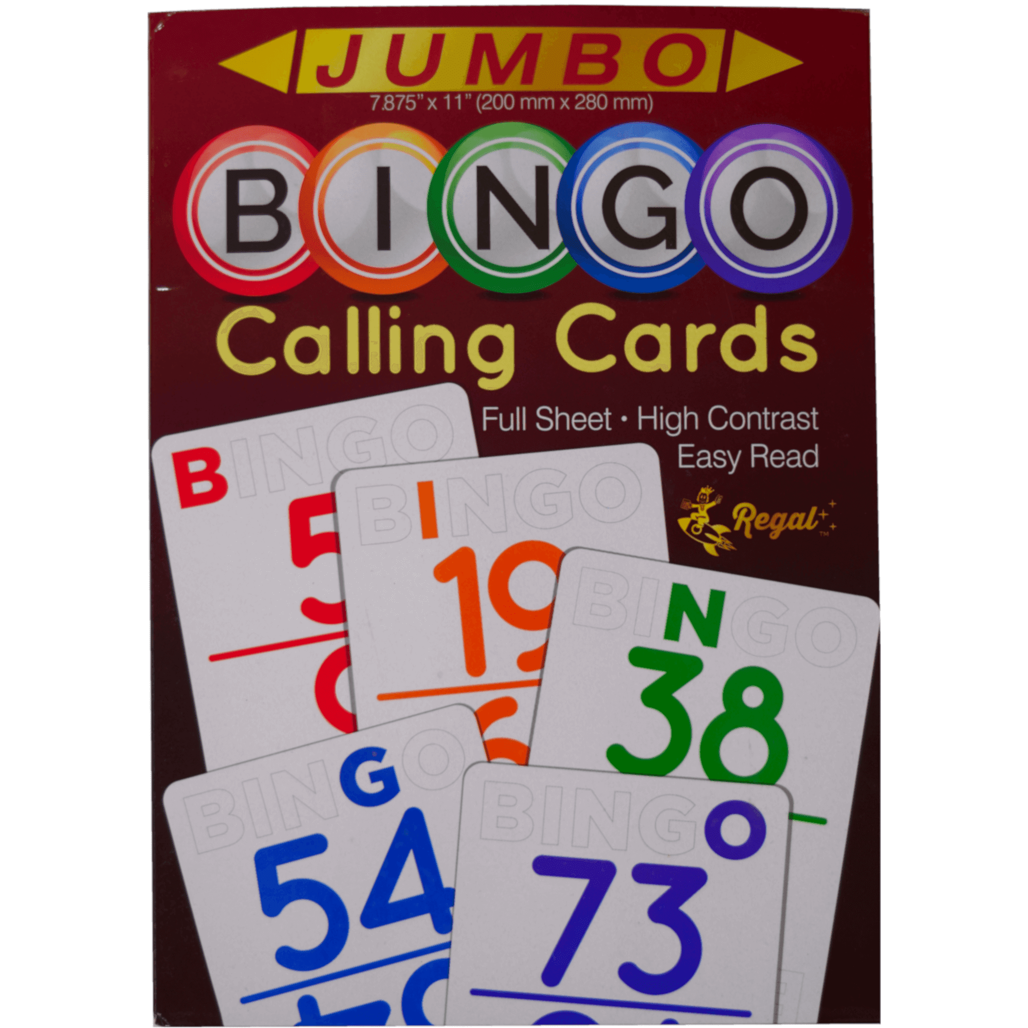 Regal Games Jumbo Bingo Calling Cards, Family Fun for Adults & Kids, 11 ...