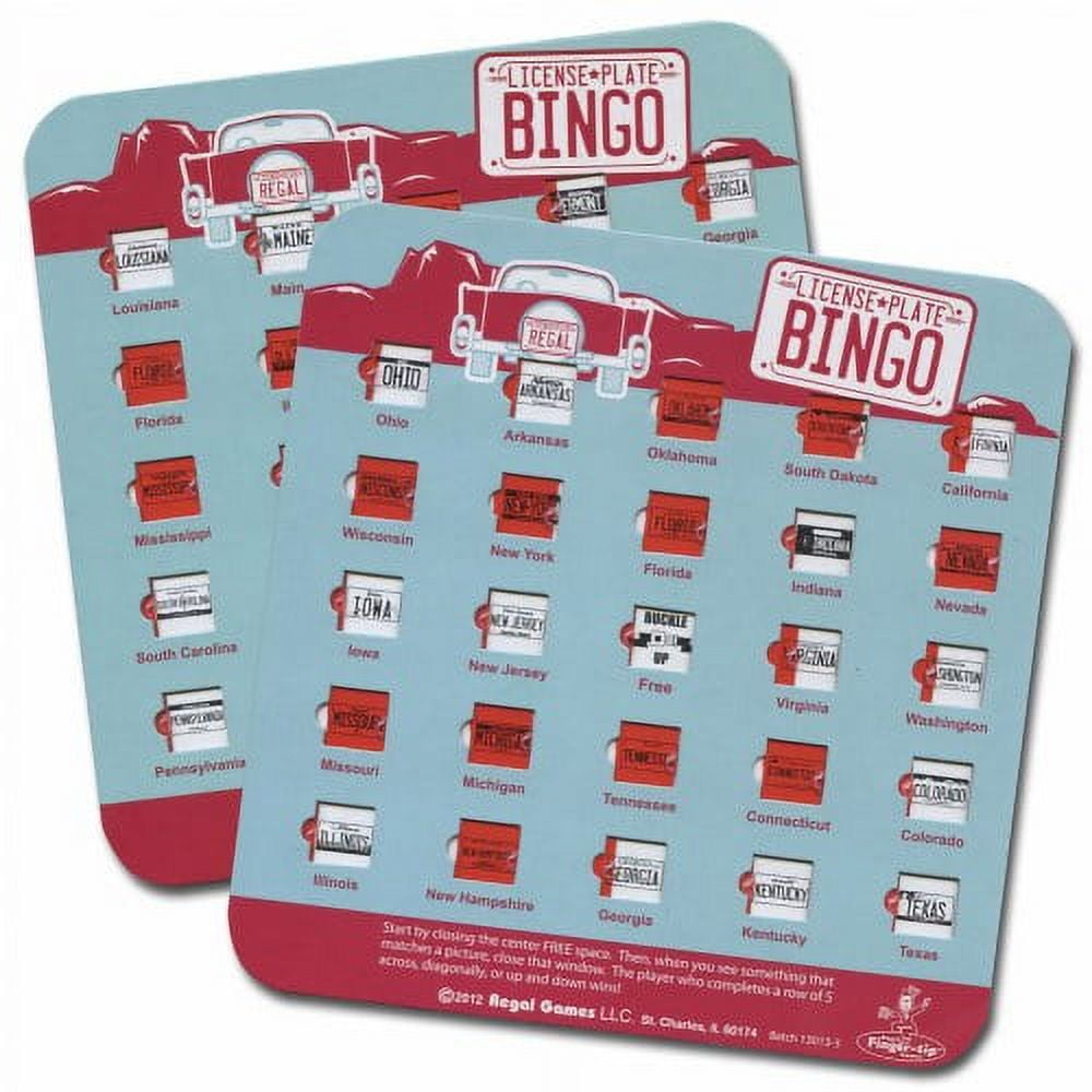 Regal Games License Plate Travel Bingo with 2 Cards for Kids 3 Years ...